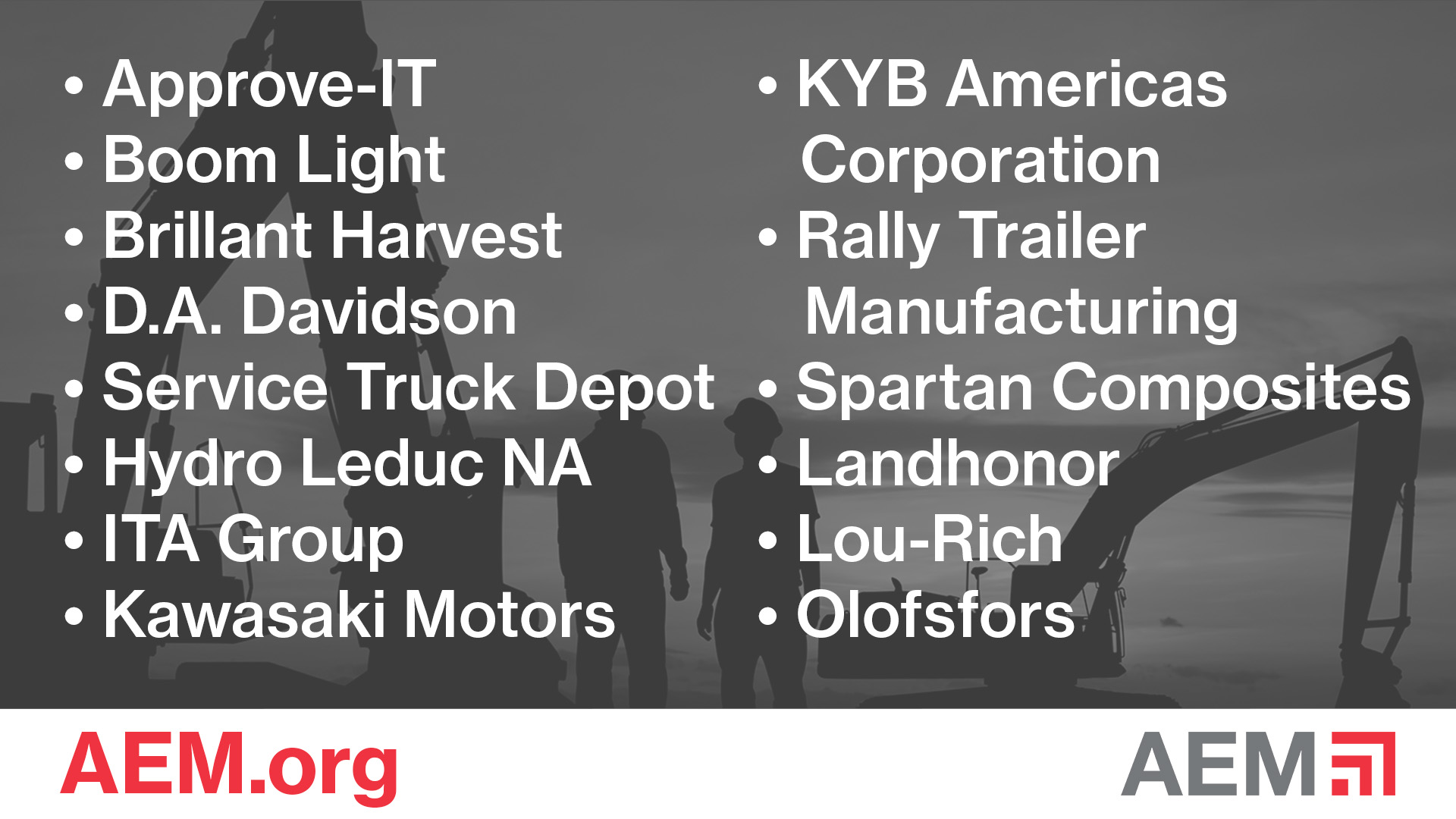 AEM Welcomes 14 New Members in February - AEM | Association of Equipment Manufacturers