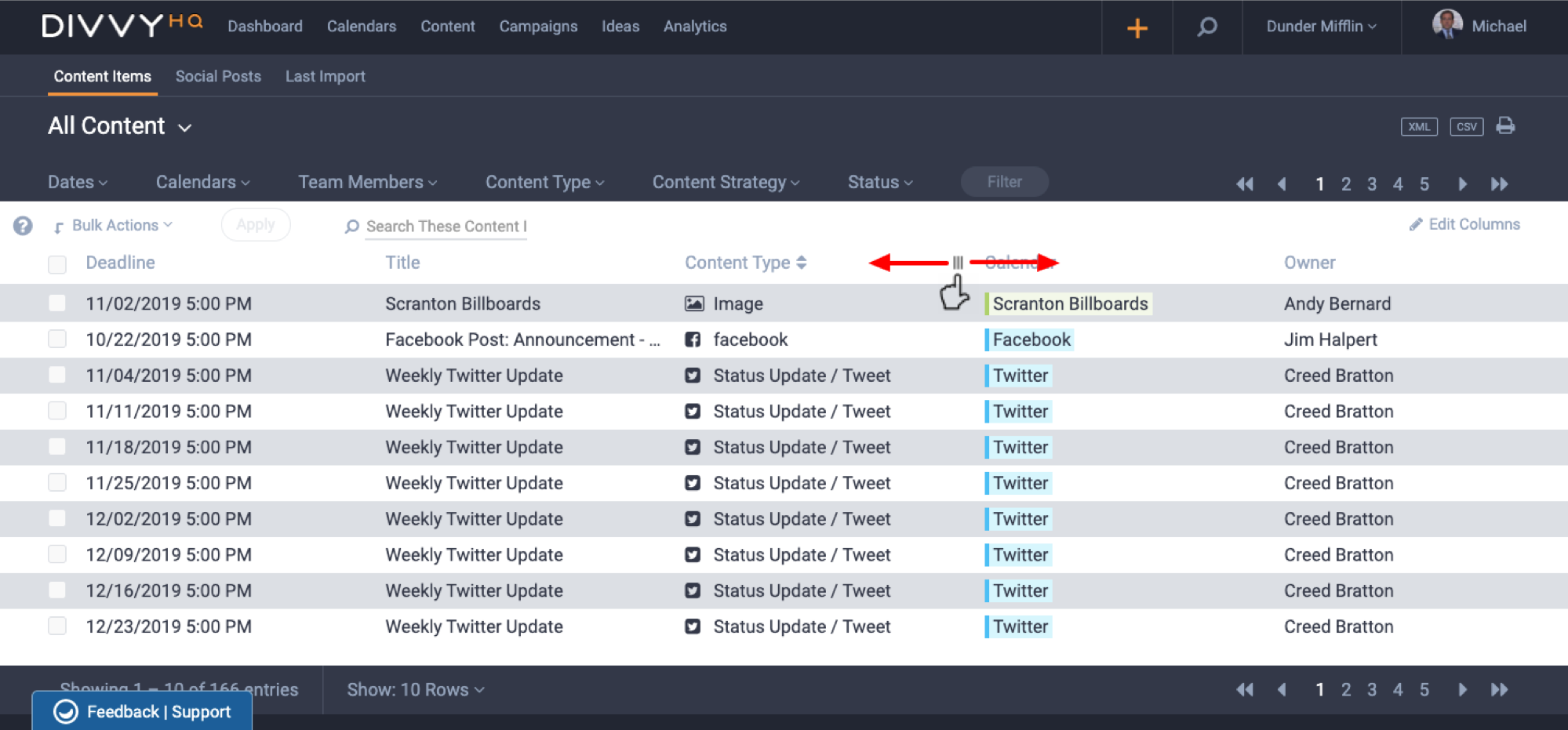 Content Interface – DivvyHQ
