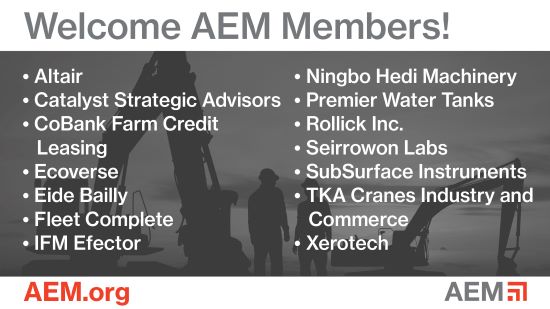 AEM Welcomes 14 New Members in May - AEM | Association of Equipment ...