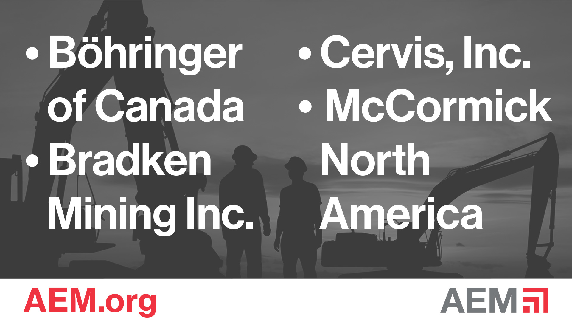 AEM Welcomes 4 New Members in August - AEM | Association of Equipment ...
