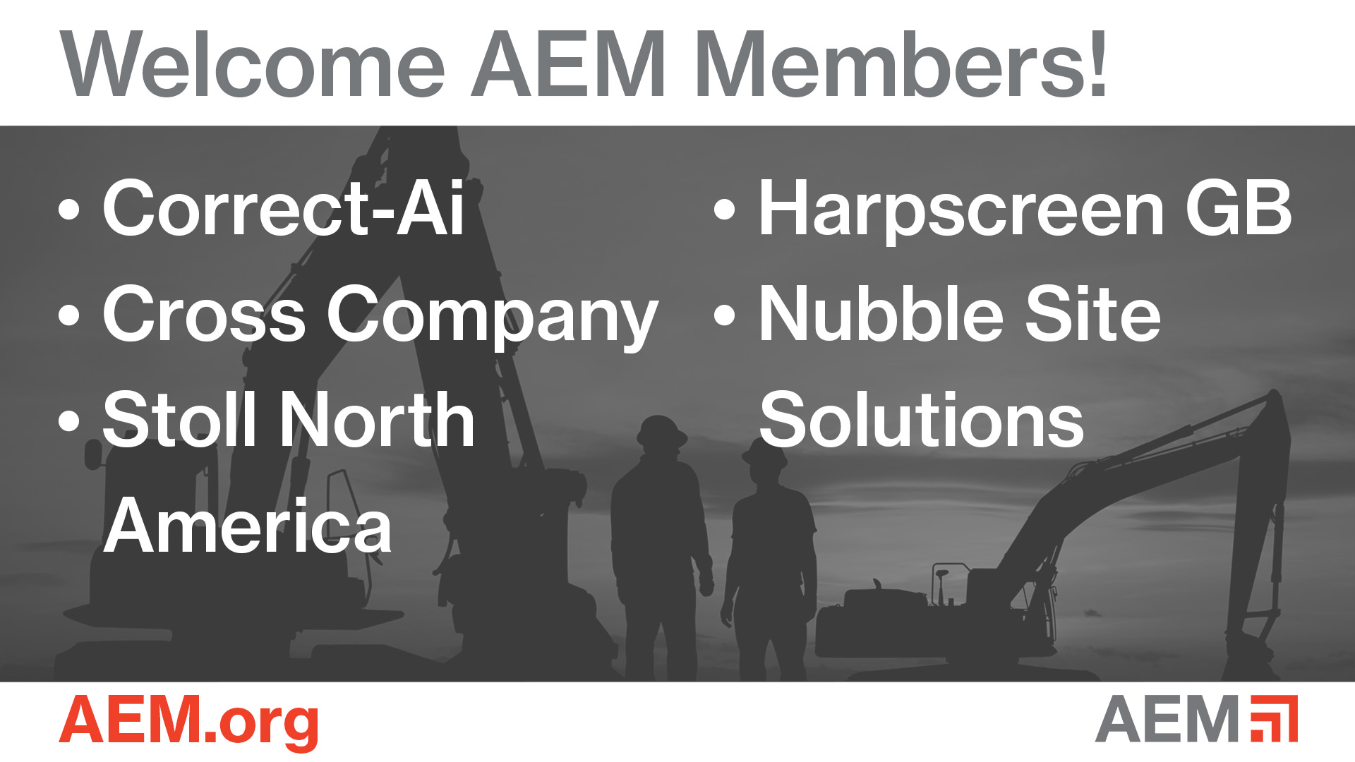 AEM Welcomes 5 New Members in July - AEM | Association of Equipment ...